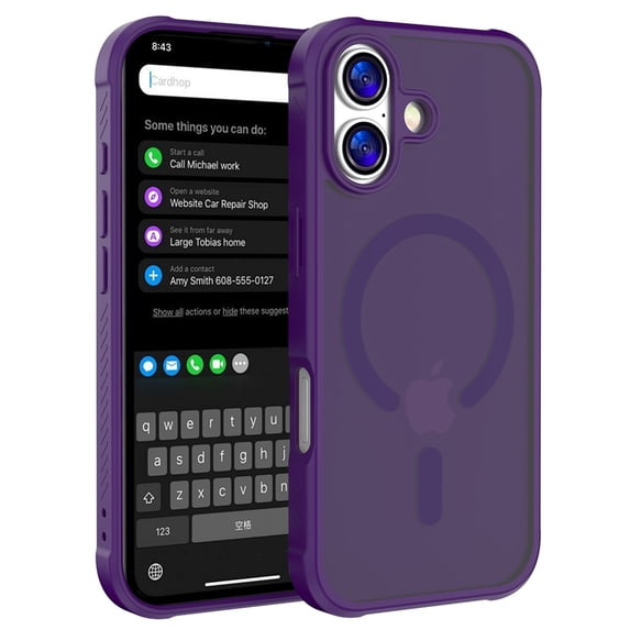 Decase Magnetic Case for iPhone 17,Slim Translucent PC+TPU Hybrid Cover ...