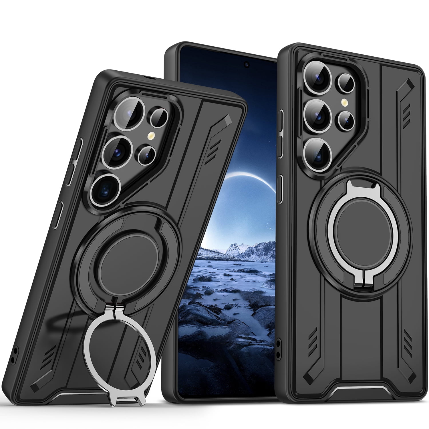 Decase Magnetic Ring Kickstand Case for Samsung Galaxy S22 Ultra,Mag ...