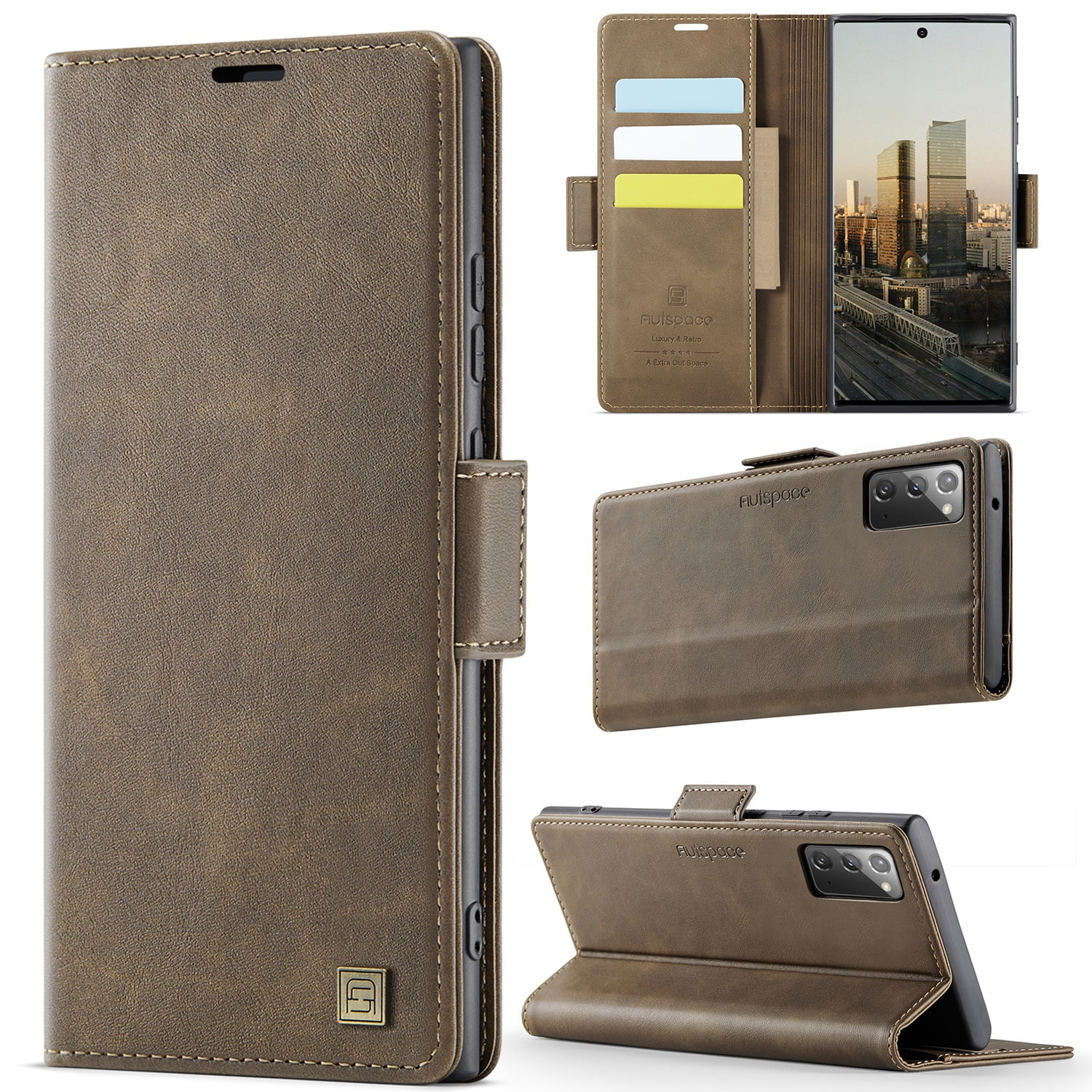 Decase Premium Magnetic Flip Wallet Case with RFID Blocking+Card Slots ...