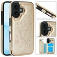 Decase Premium PU Leather Wallet Case for iPhone 17,Embossed Butterfly ...