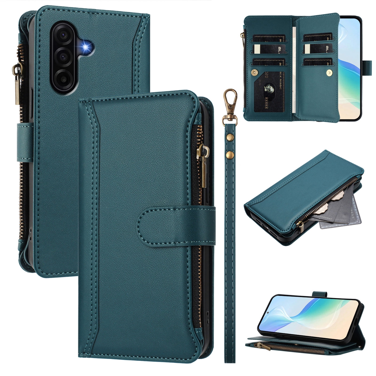 Decase for Samsung Galaxy A37 Zipper Wallet Phone Case,Shockproof Cover ...