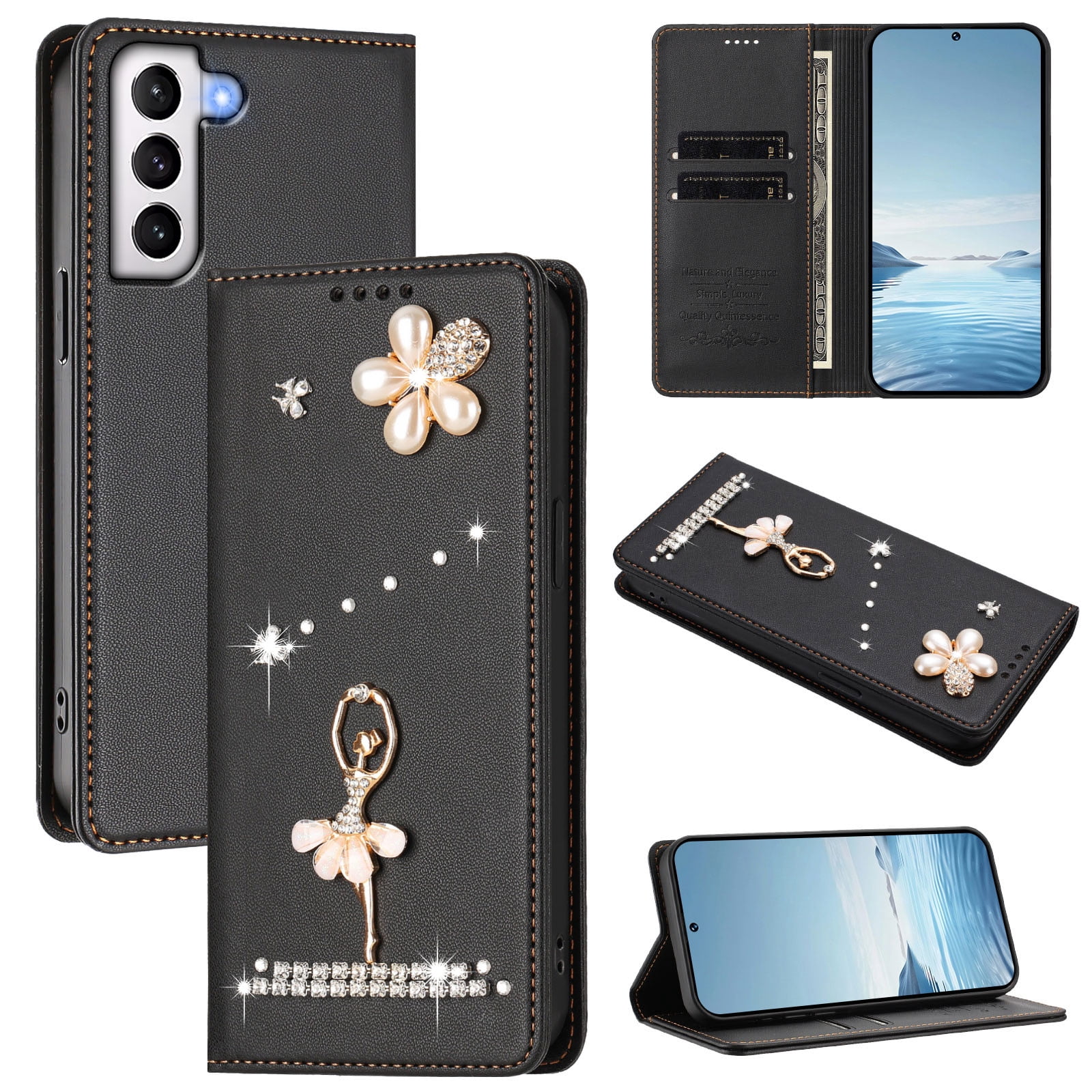 Decase for Samsung Galaxy S21 Wallet Case,Premium PU Leather Flip Cover ...