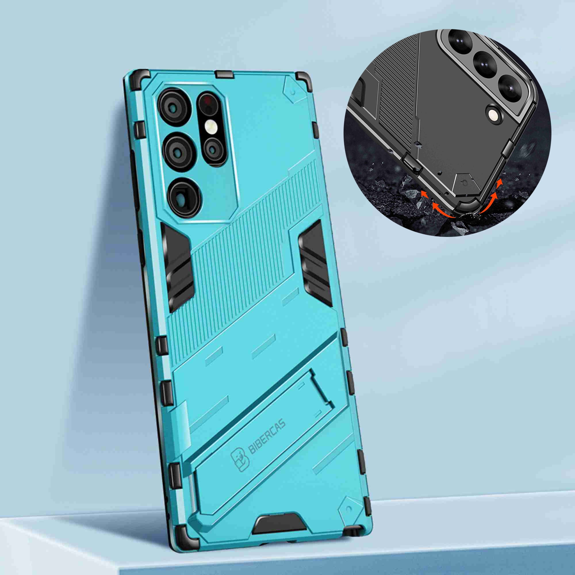 Decase for Samsung Galaxy S22 Ultra Case with Stand, Hybrid Dual Layer ...