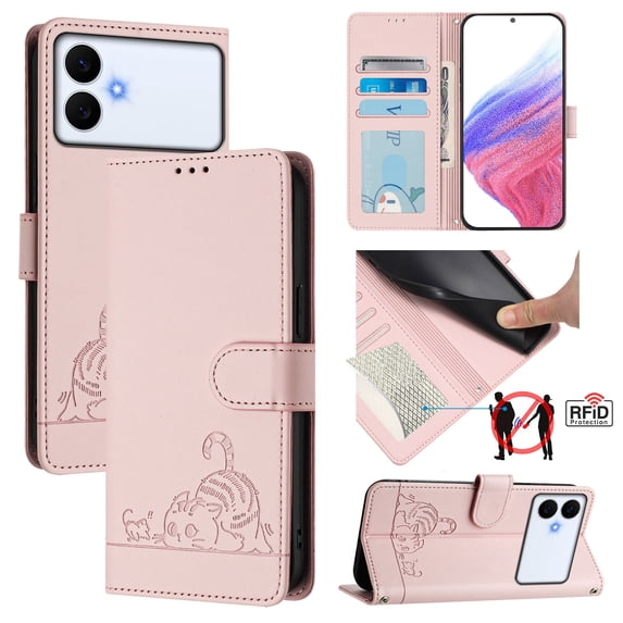 Decase for Samsung Galaxy S26 Edge Cute Cat Pattern Wallet Case,PU ...