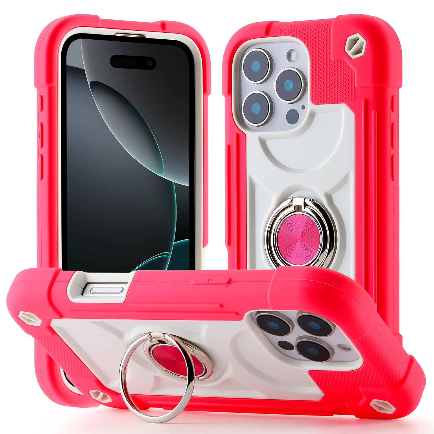 Decase Shockproof Case for iPhone 16 Pro,Heavy Duty Hard Cover with 360 ...