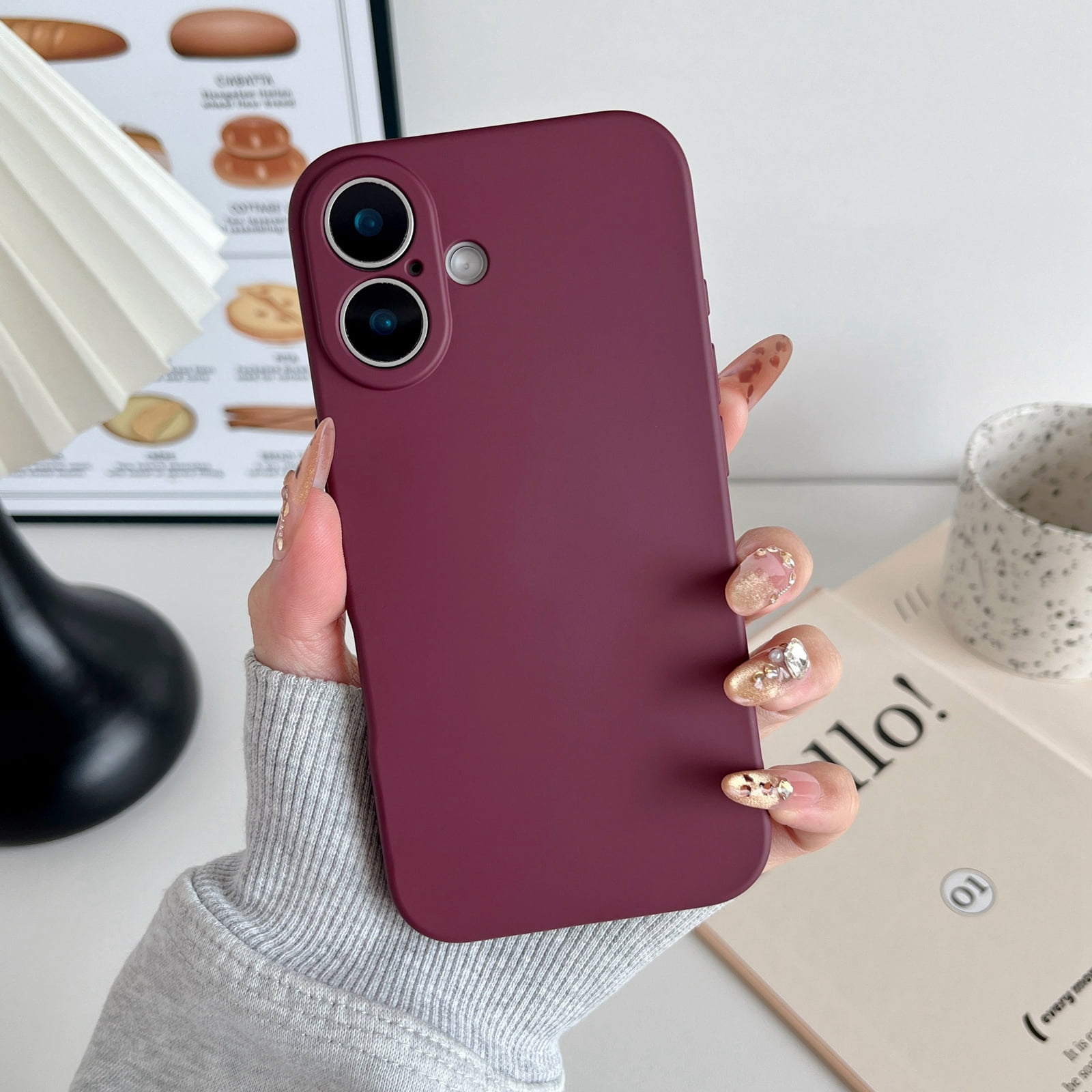 Decase Shockproof Rugged Case for iPhone 16 Plus,Slim Soft Rubber TPU ...