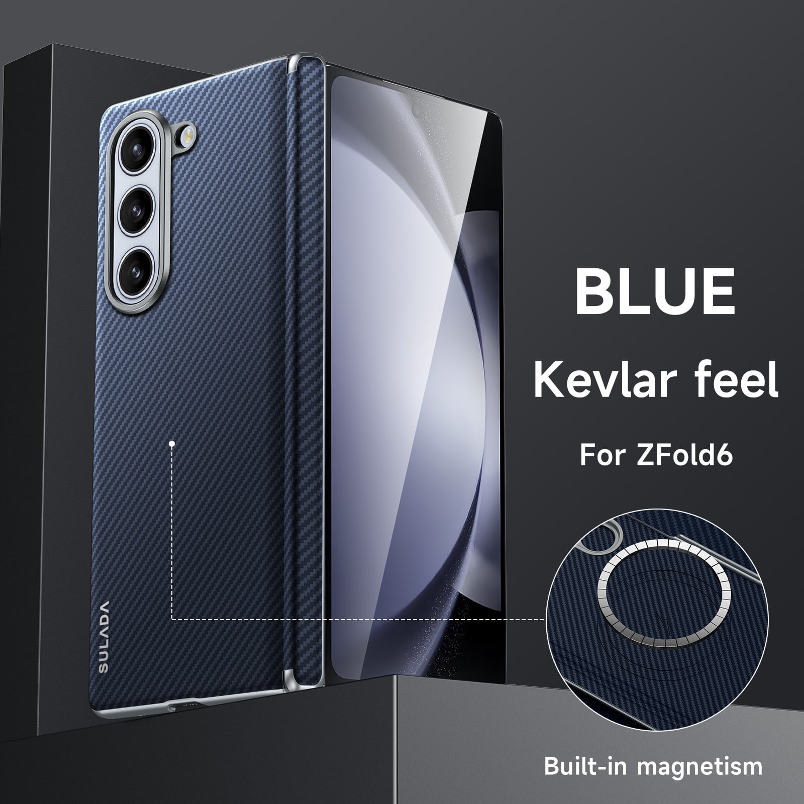 Decase Slim Mag Safe Case for Samsung Galaxy Z Fold 6,Rugged Hard PC ...