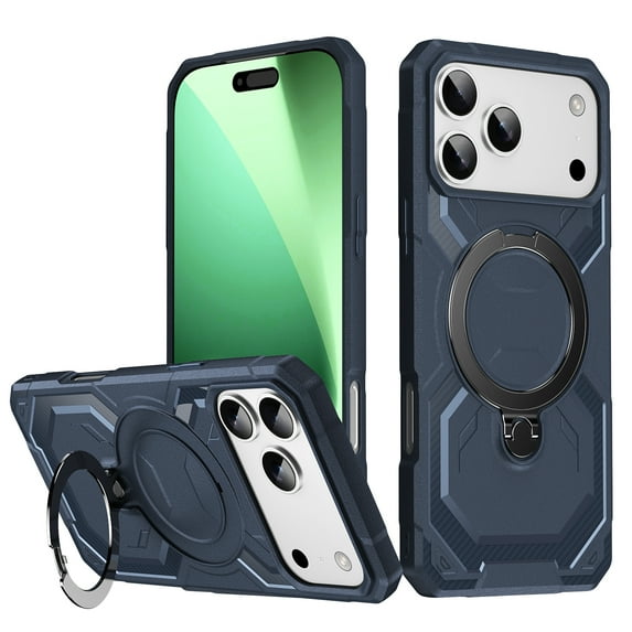 Decase Slim Magnetic Case for iPhone 17 Pro,Shockproof Rotating Ring ...