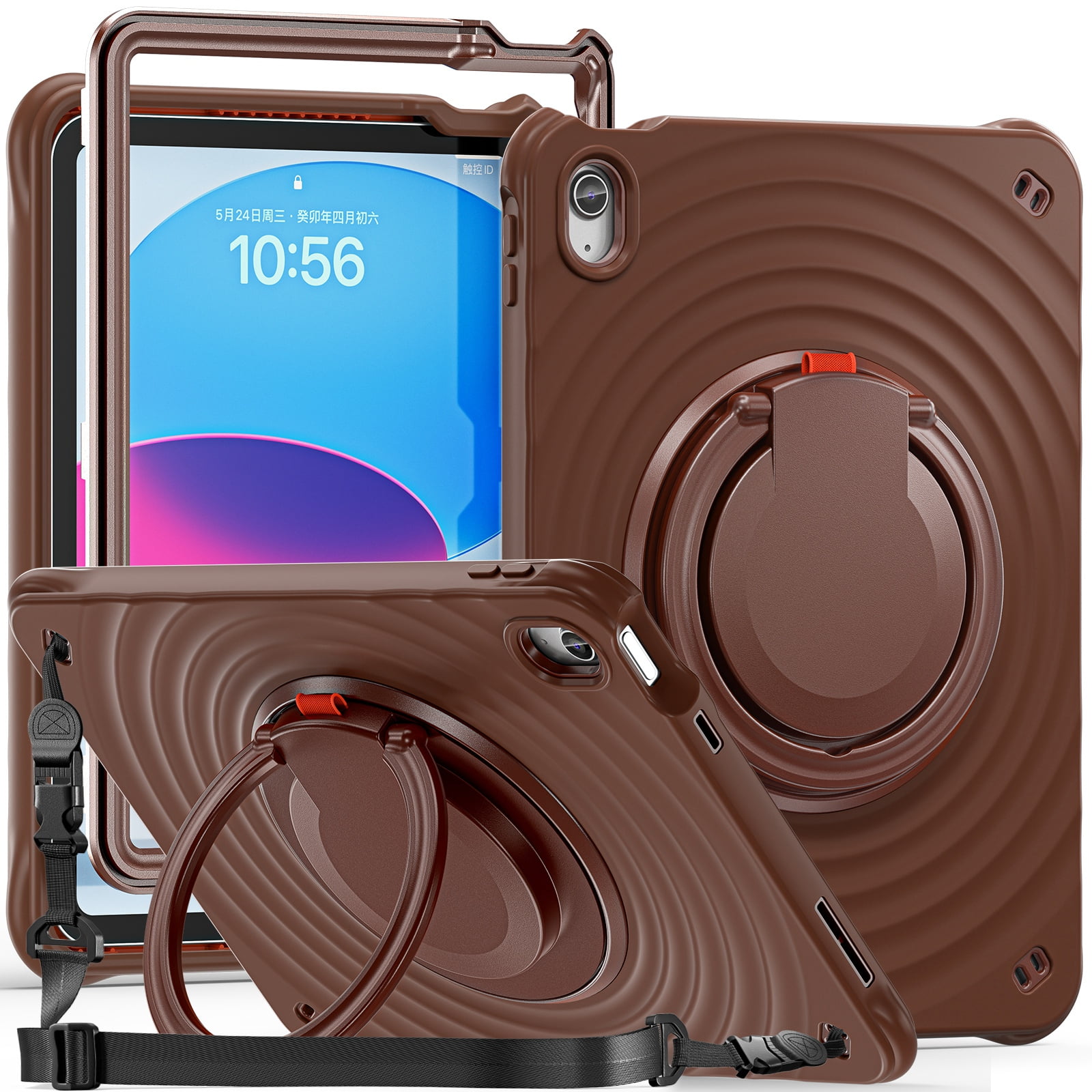 Decase Slim Silicon+PC Case for iPad 10th Generation 2022 with Swivel ...