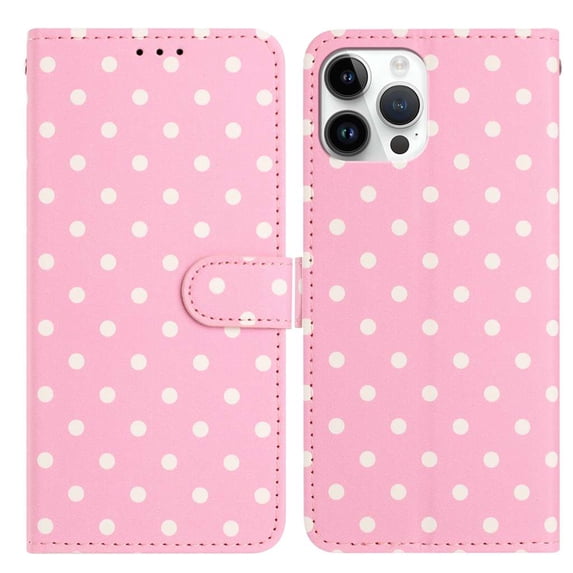 Decase Stylish Polka Dot Pattern Wallet Case for iPhone 15 Pro ...