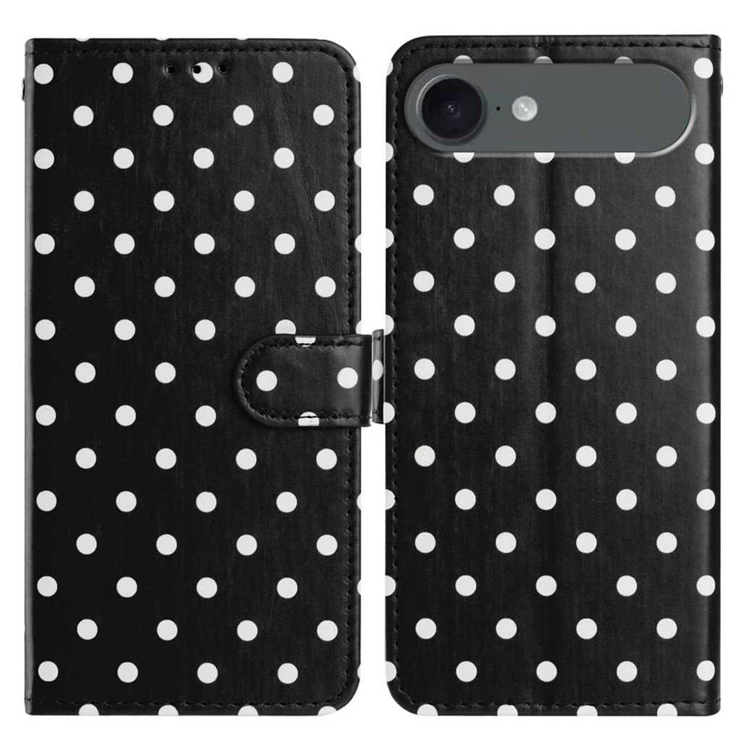 Decase Stylish Polka Dot Pattern Wallet Case for iPhone Air,Shockproof ...