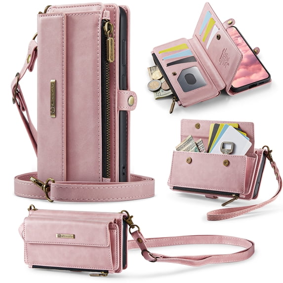 Decase Wallet Case for Samsung Galaxy S23 Plus,Magnetic Flip Zipper ...