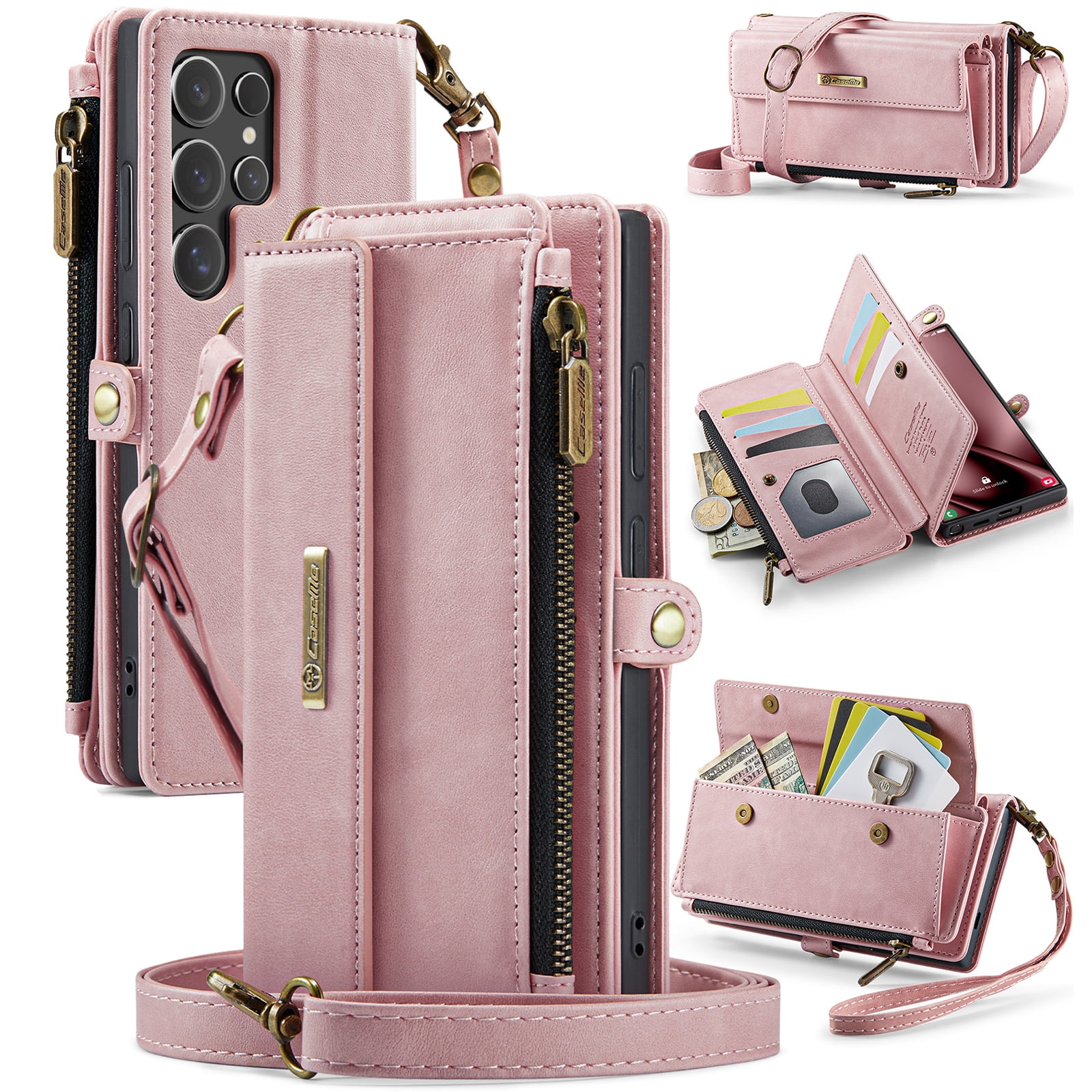 Decase Wallet Case for Samsung Galaxy S25 Ultra,Magnetic Flip Zipper ...