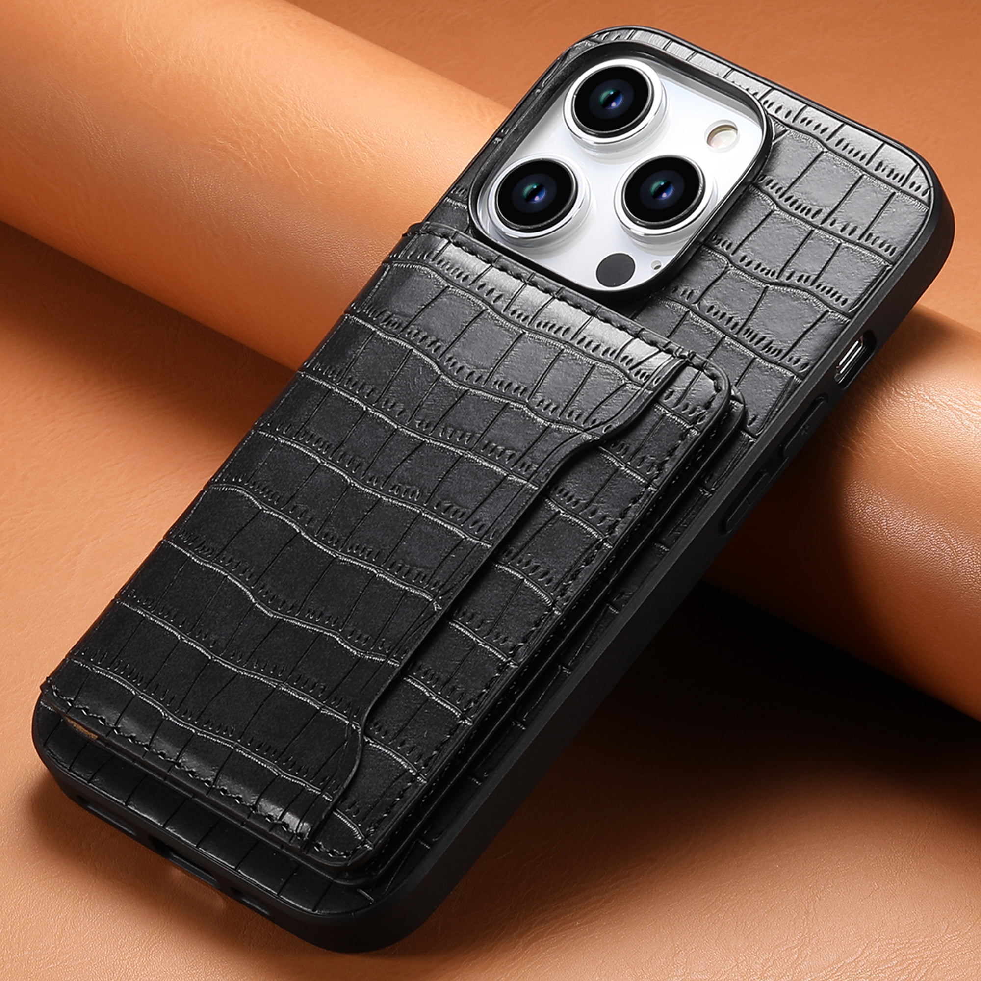 Decase Wallet Case for iPhone 15 Pro,Premium Crocodile Texture PU ...