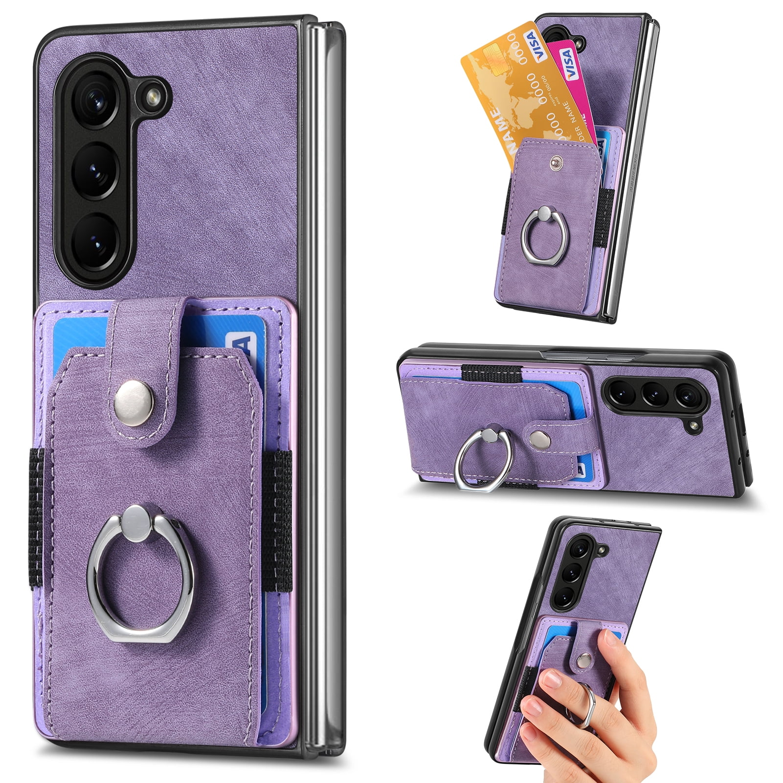Decase Wallet Ring Stand Case for Samsung Galaxy Z Fold 5 5G ...
