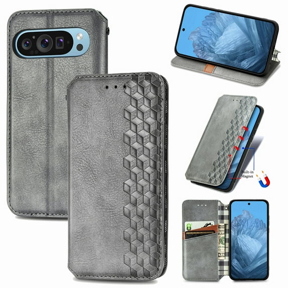 Decase for Google Pixel 9 / 9 Pro Wallet Case,Slim Leather Flip Card ...