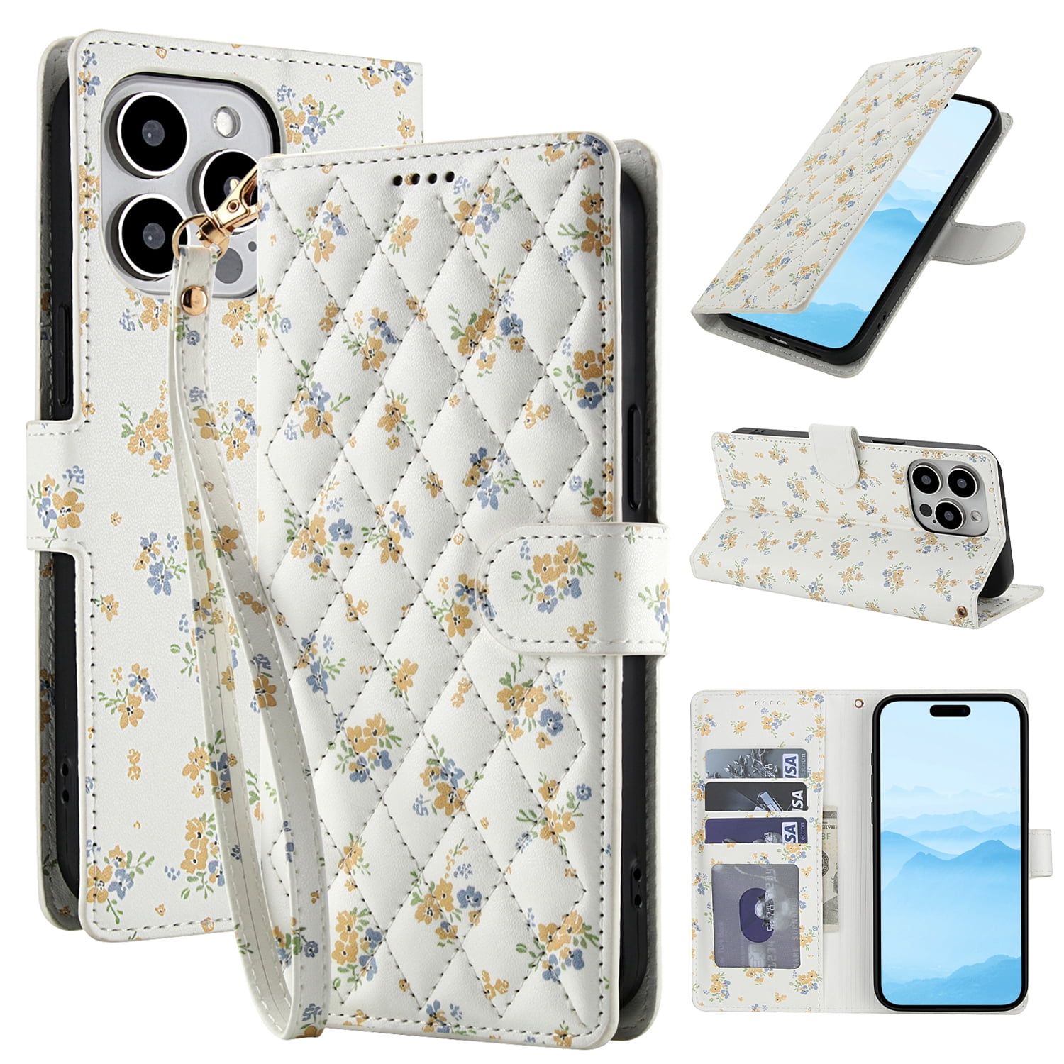 Decase for iPhone 15 Pro Max Wallet Case with Card Holder,Fashion PU ...