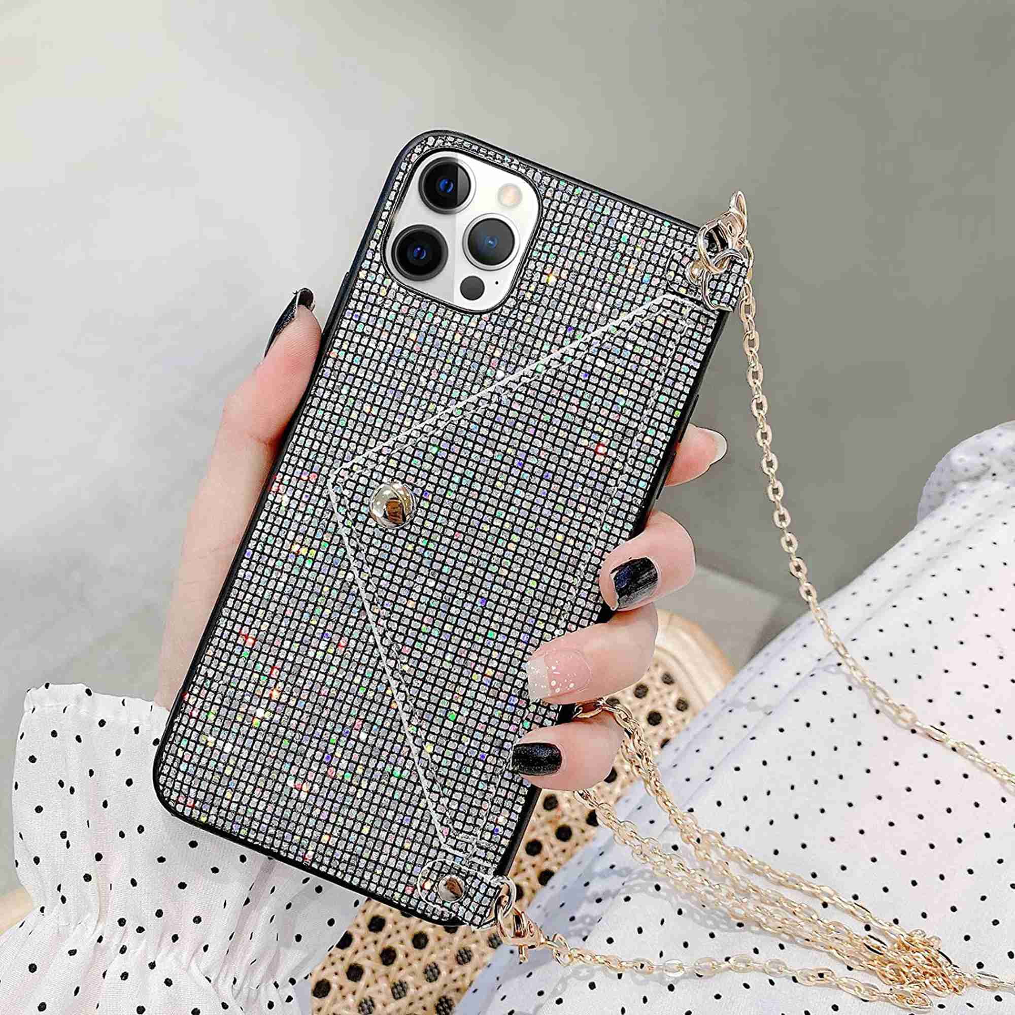 Decase for iPhone 15 Pro Max Sequins Case,Bling Glitter Diamond Credit ...