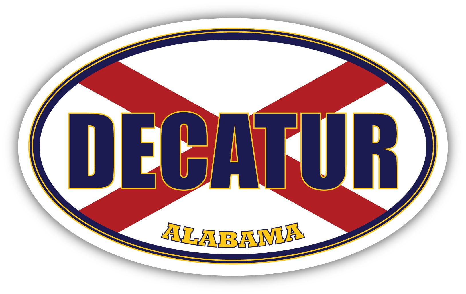 Decatur City Alabama State Flag | AL Flag Morgan County Oval State ...