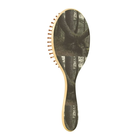 Decaying Tree Natural Wooden Hair Brush with Cushion for Gentle Scalp ...
