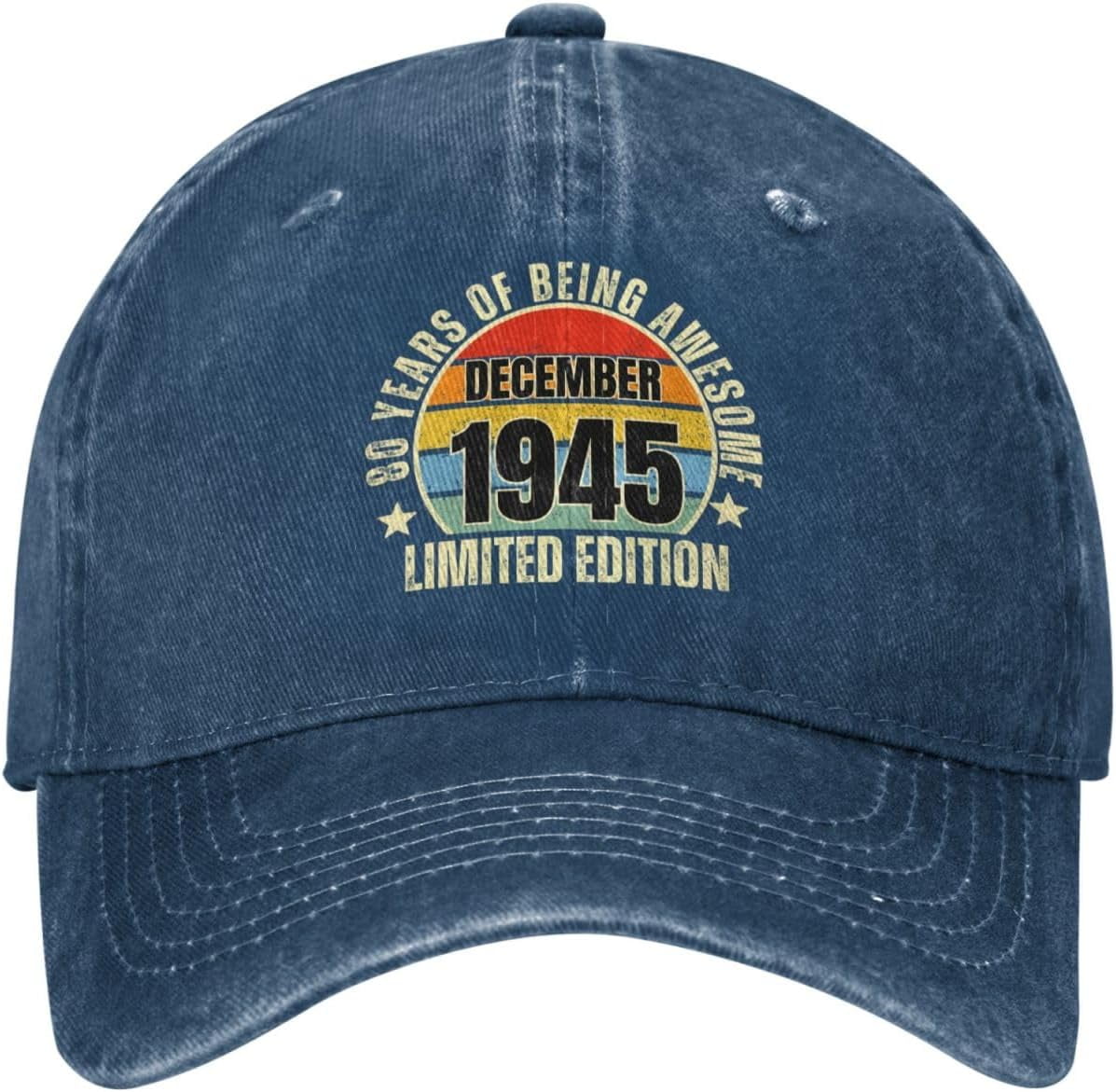 December 1945 Limited Edition 80 Years Old 80th Birthday Hat Denim ...