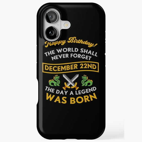 December 22nd Legend Born Dragons and Swords Light Art iPhone Case 17 ...