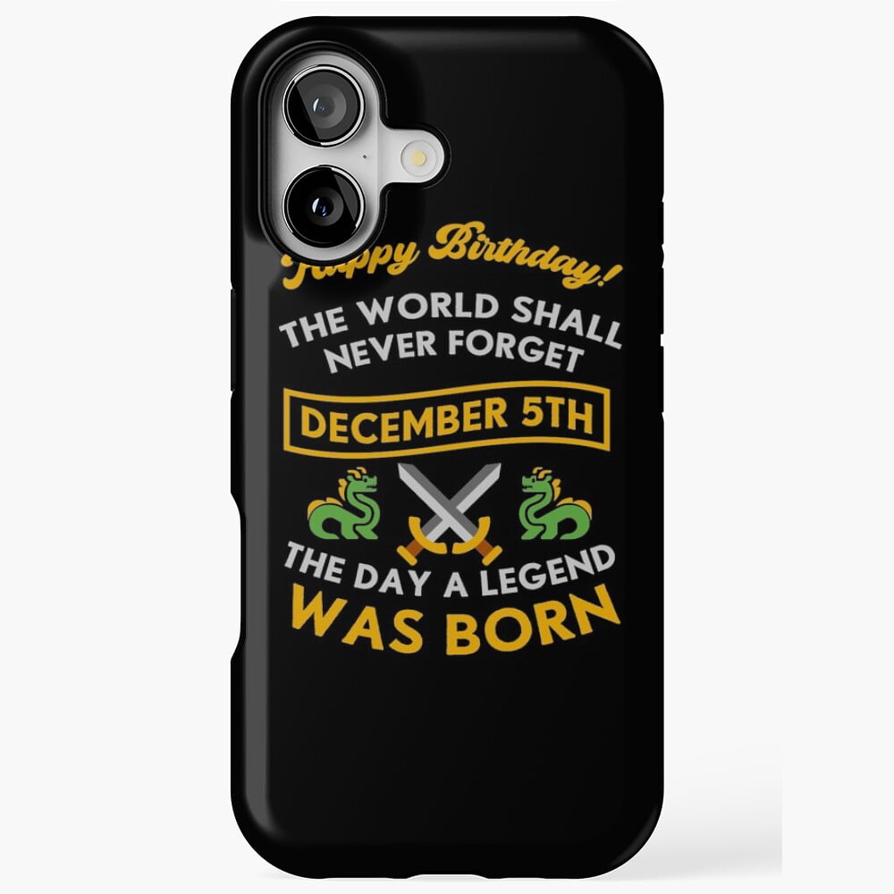 December 5th Legend Born Dragons and Swords Light Art iPhone Case 17 ...