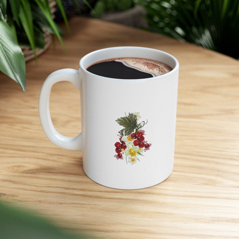 December Birth Flower Gift Mug Birth Flower Gift Birth Flower Mug ...