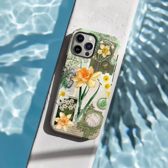 December Birth Flower Narcissus Floral Print iPhone 11–16 Pro Max ...