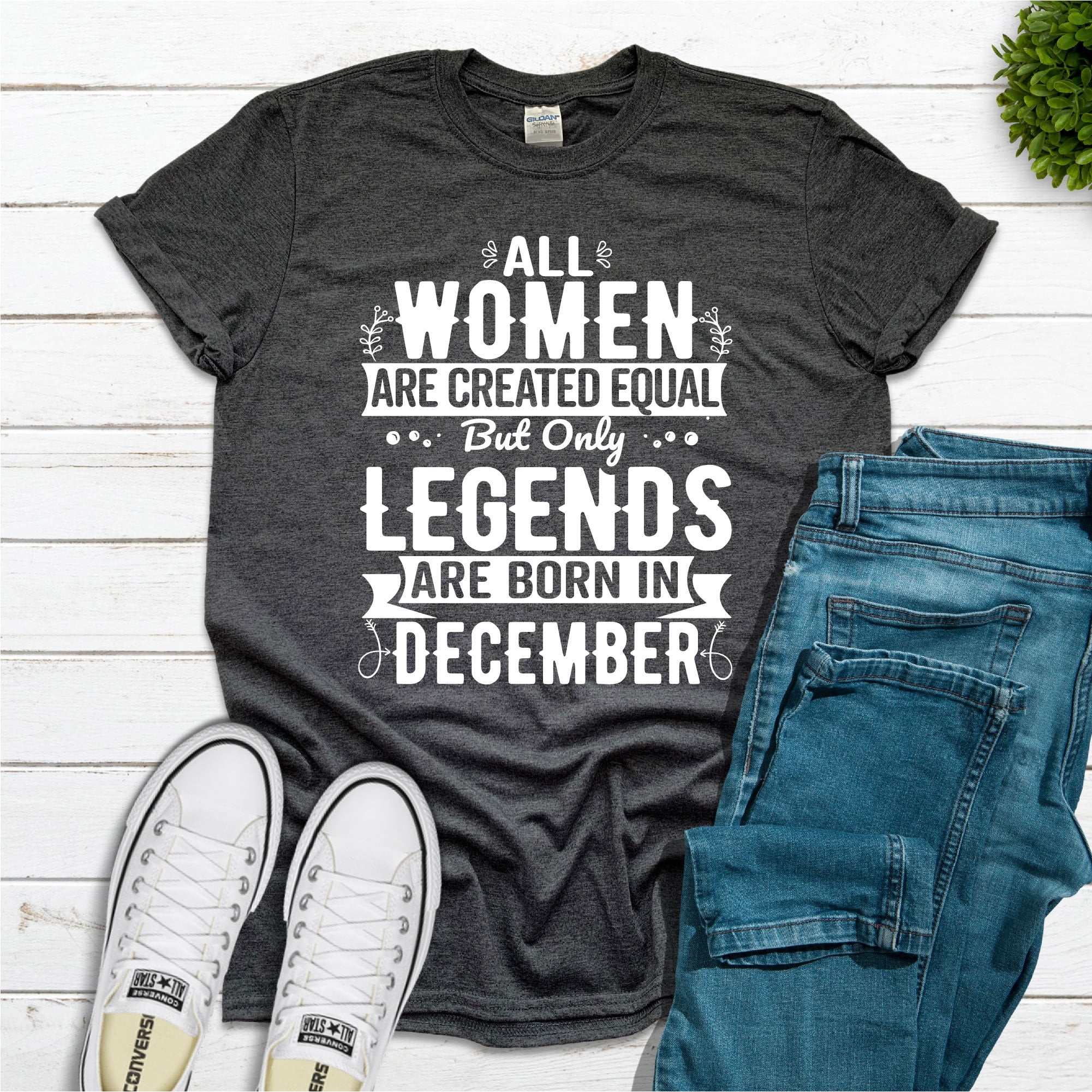 December Birthday Shirt: Legends Born In December, Women'S Gift ...