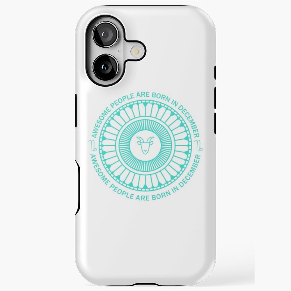 December Capricorn Turquoise Awesome Birthday Art iPhone Case 17 ...