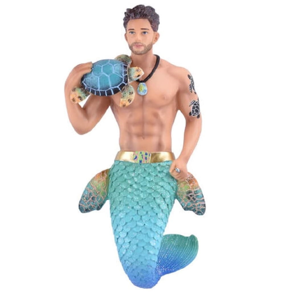December Diamonds 55-55420 Merman, Turtle Time Hanging Ornament ...