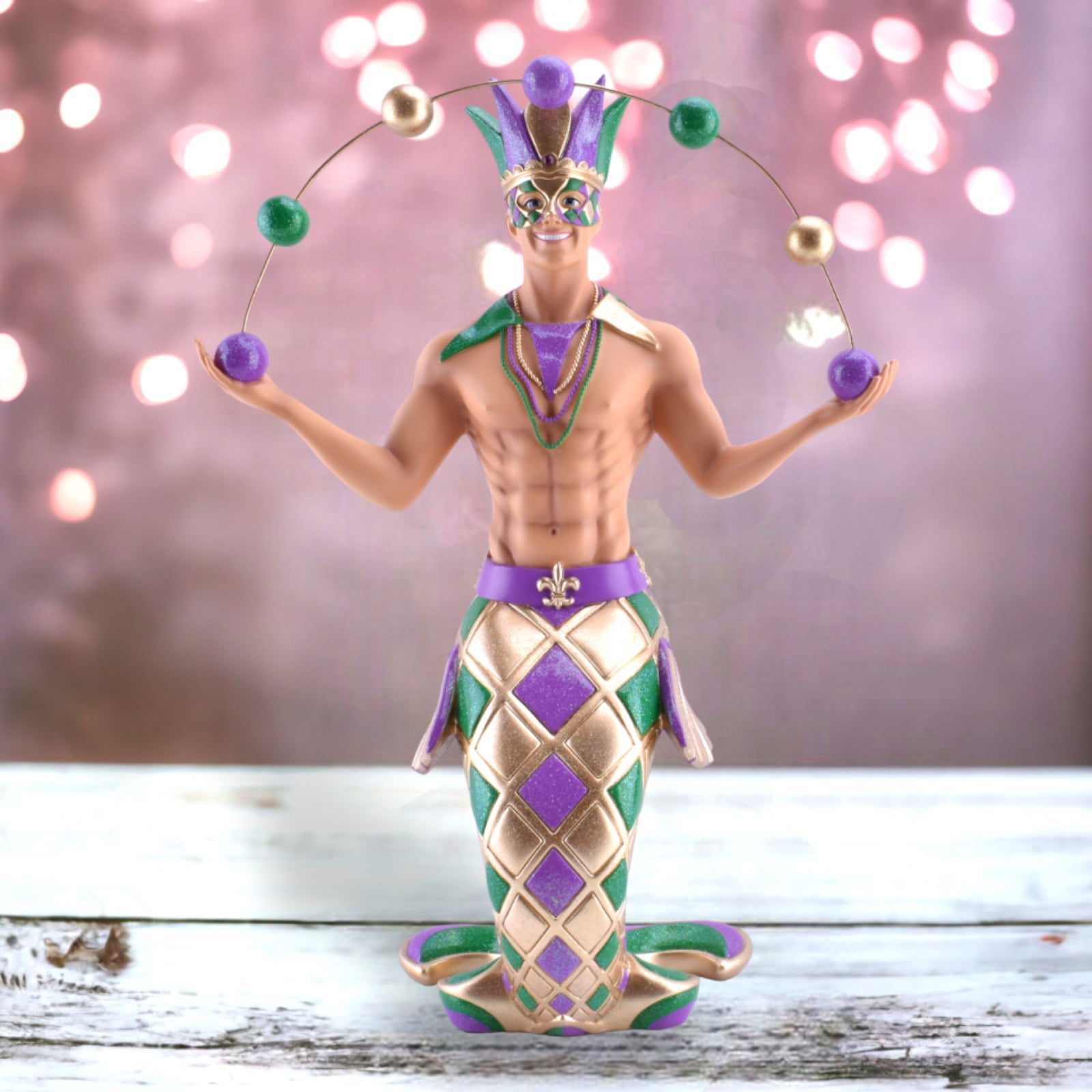 December Diamonds Big Easy Mardi Gras Jester Merman Large Display ...