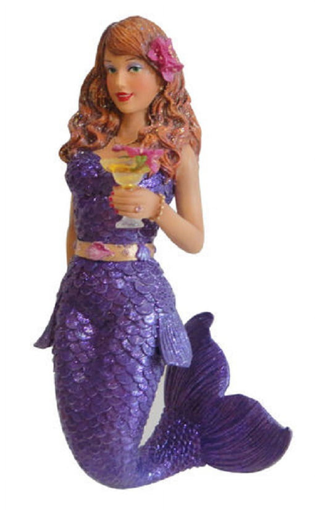 December Diamonds Islamorada Purple Glitter Mermaid Christmas Ornament ...