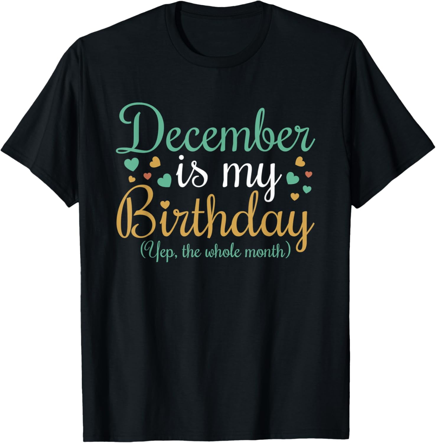 December Is My Birthday Yes The Whole MonthBirthday T-Shirt - Walmart.com