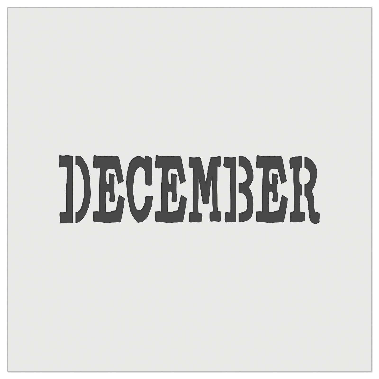 December Month Calendar Fun Text Diy Cookie Wall Craft Stencil 5 5