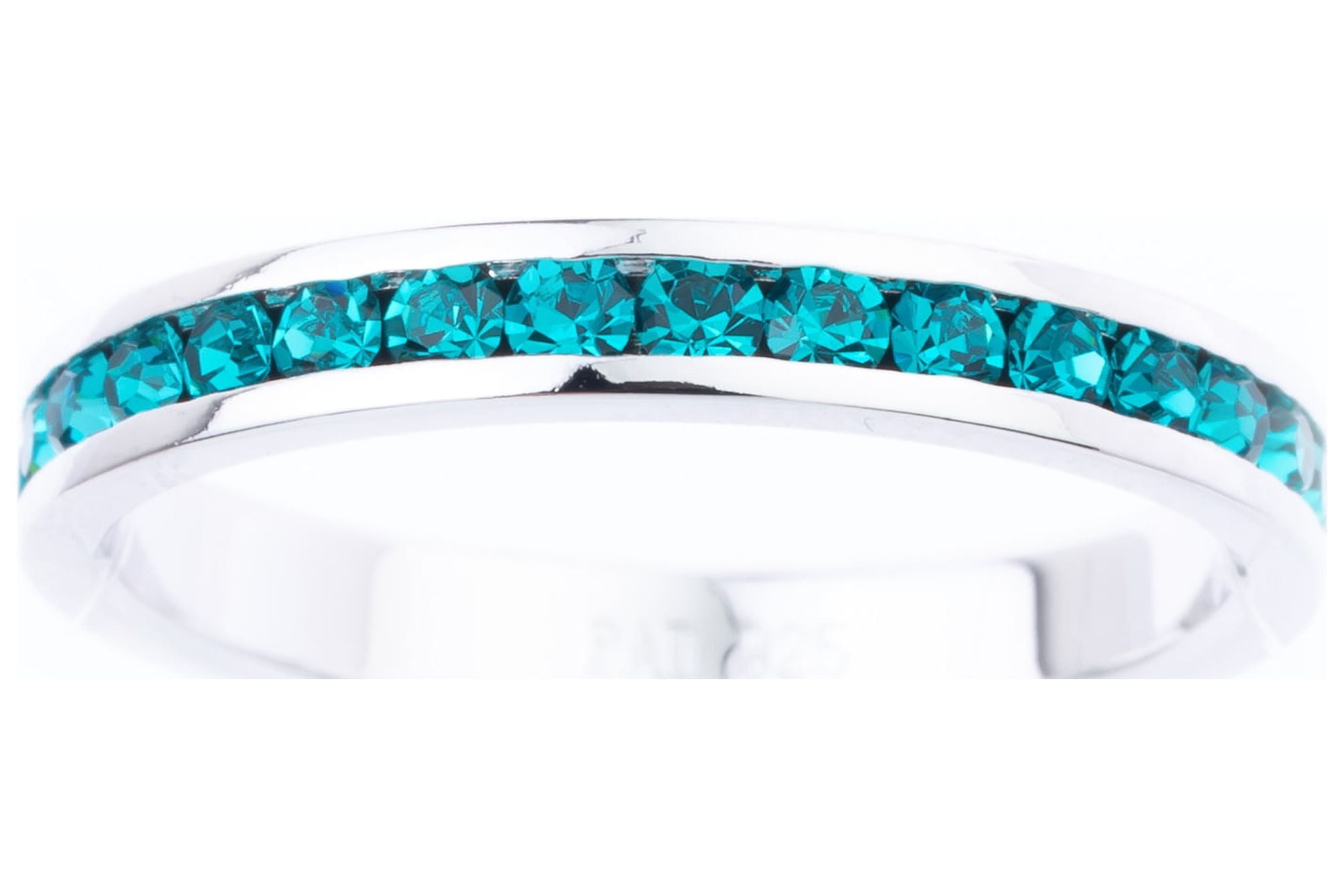 December Swarovski Crystal Birthstone Stackable ring in Sterling Silver ...