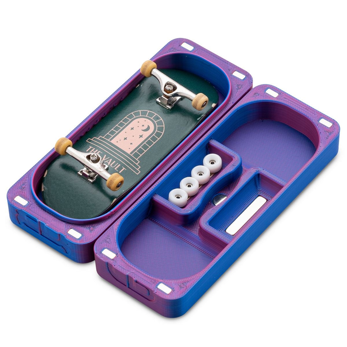DecentBit Fingerboard Coffin Case Blue and Red - Walmart.com