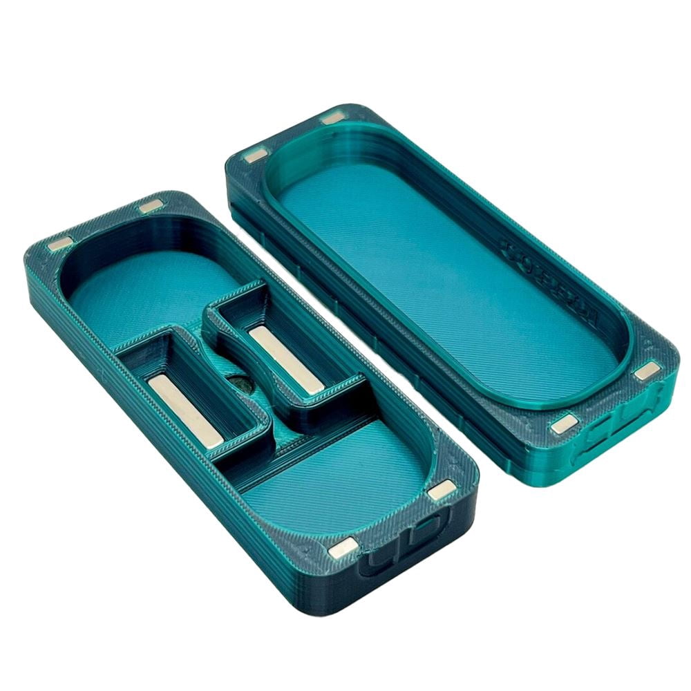 DecentBit Fingerboard Coffin Case Teal and Black - Walmart.com