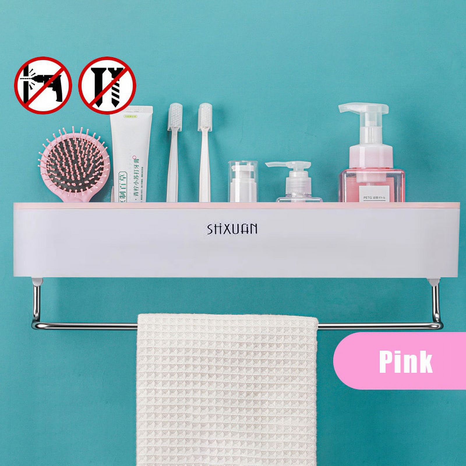 Dechoicelife - Bathroom Shelf Shampoo Shower Shelf, Toilet Wall Mount ...