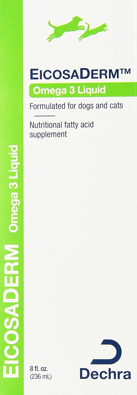 Dechra EicosaDerm Omega 3 Liquid for Dogs & Cats - Nutritional Fatty ...
