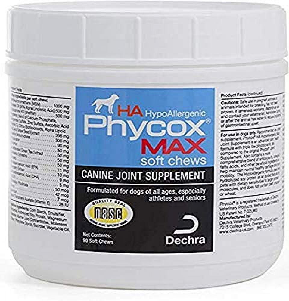 Dechra Phycox MAX Hypoallergenic (HA) Soft Chews, Joint Supplement for ...