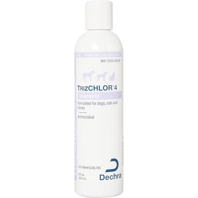Dechra TrizCHLOR 4 Shampoo for Cats and Dogs 8 oz - Walmart Business ...
