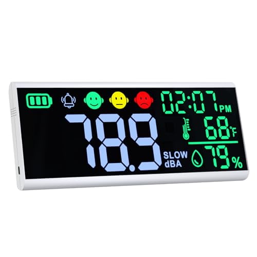 Decibel Meter 13 inches Sound Decibel Meter, Wall Hanging and Desktop ...