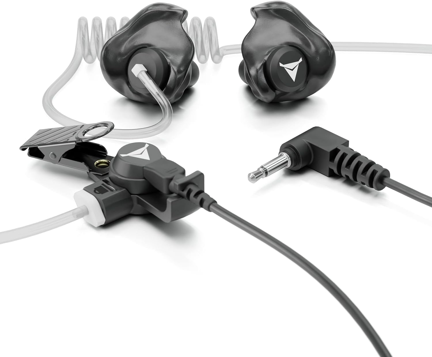 Decibullz 3.5mm Acoustic Coil In-Ear Earpiece Bundle for Two-Way Radios ...