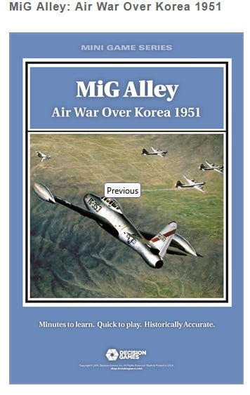 Decision Games MiG Alley Air War Over Korea 1951 Mini Game Series DCG 1716 - Walmart.com