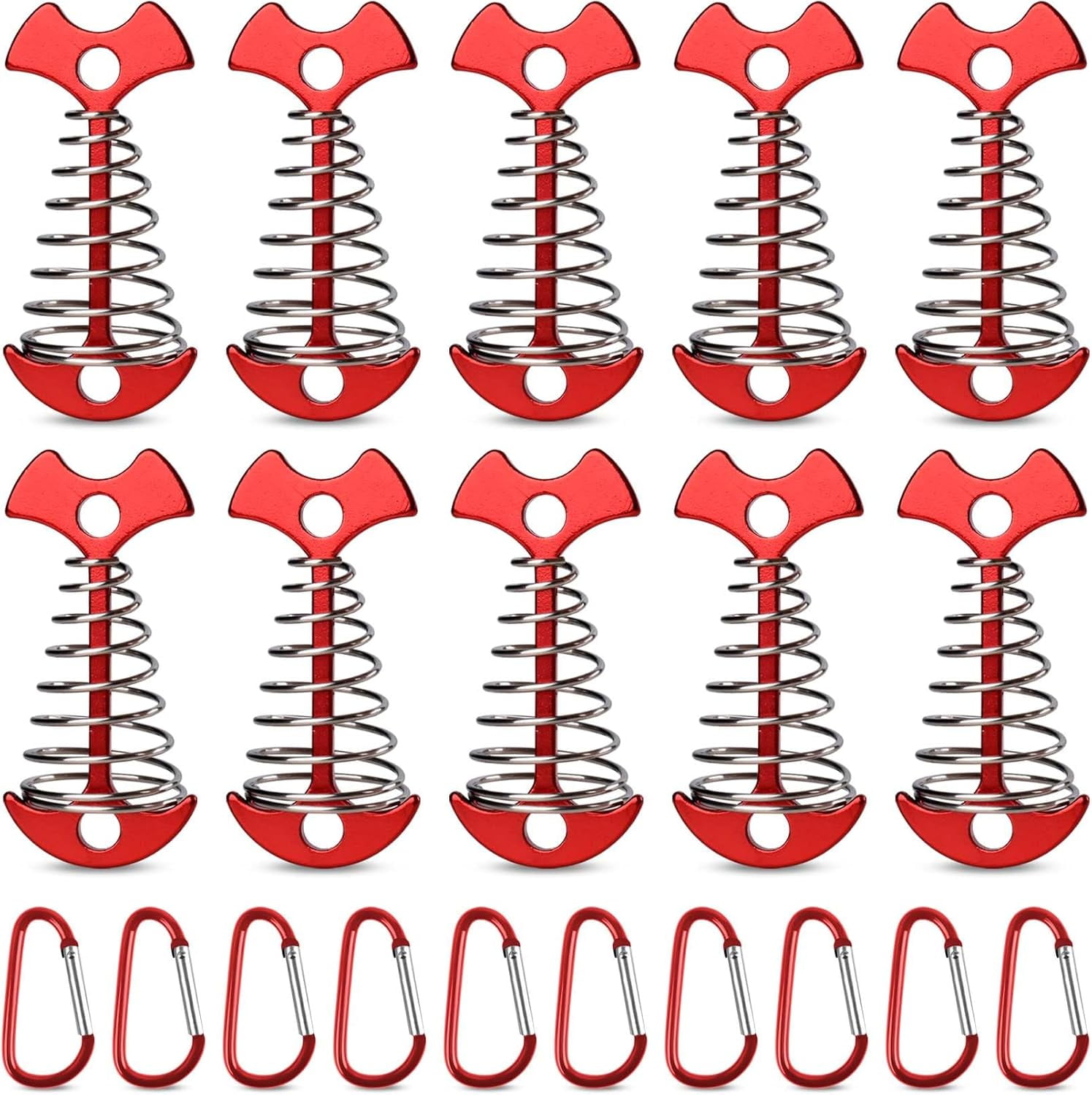 Deck Anchor Pegs Windproof Aluminium Alloy Fishbone Tent Stakes with ...