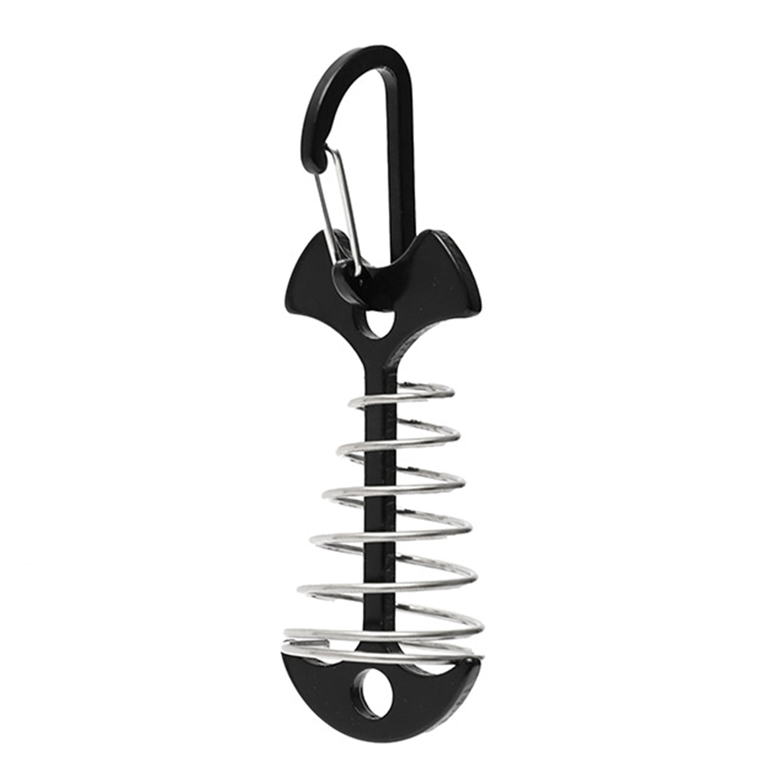 Deck-Anchor Pegs with Carabiners Windproof Tent Rope Tensioner Aluminum ...