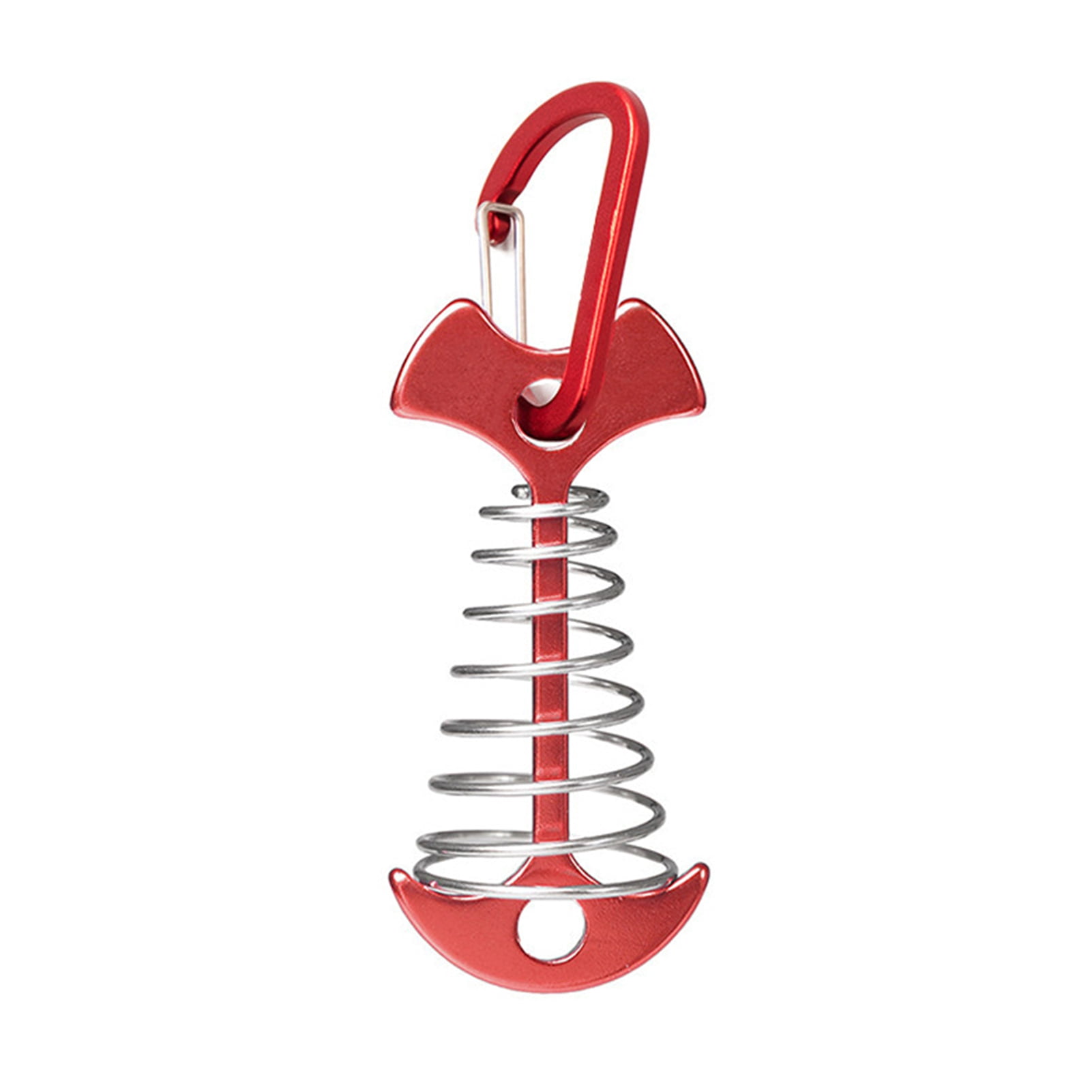 Deck-Anchor Pegs with Carabiners Windproof Tent Rope Tensioner Aluminum ...
