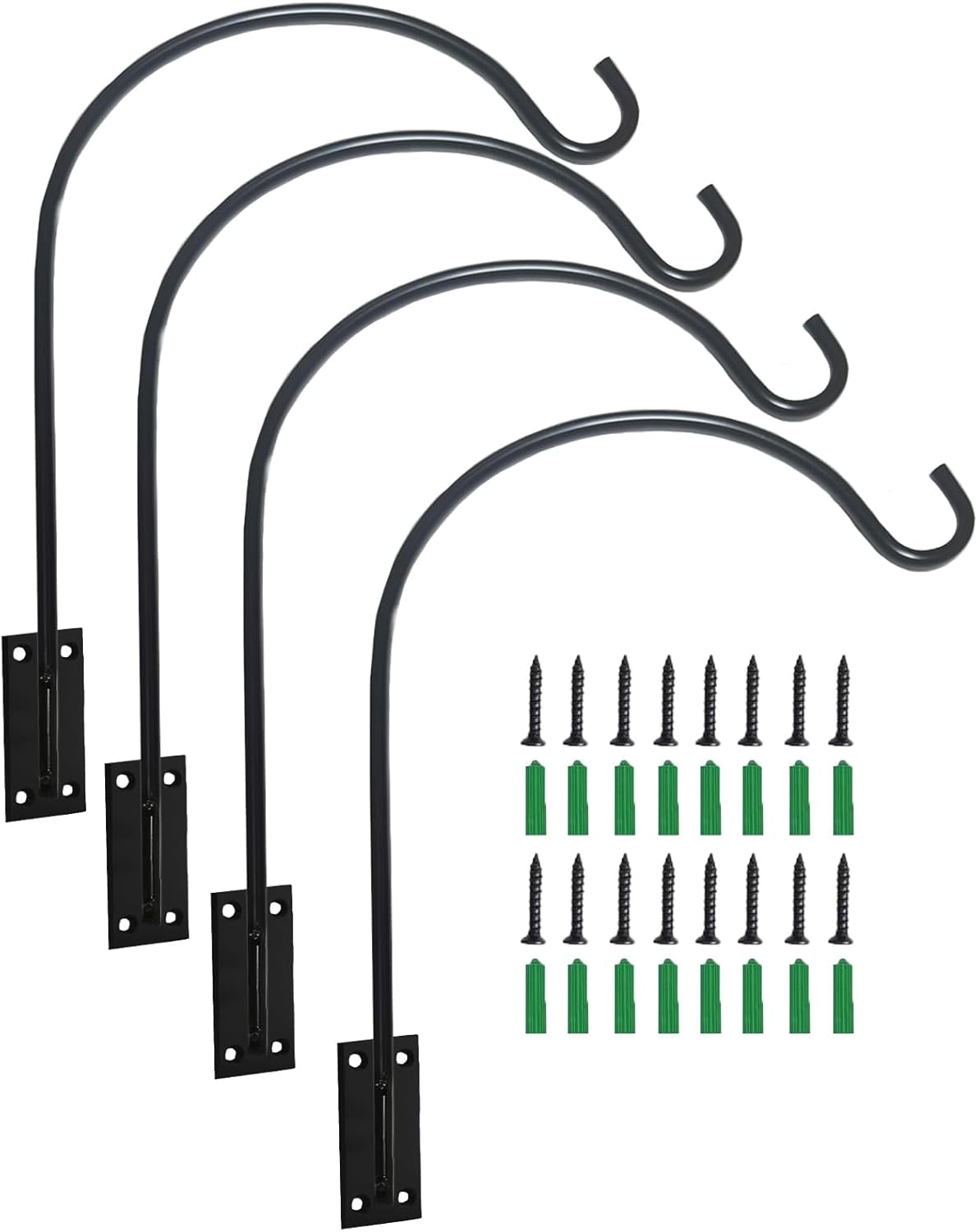 Deck Bird Feeder Hanger Hook Wall Mounted 4 Pack for Railing,Hanging ...